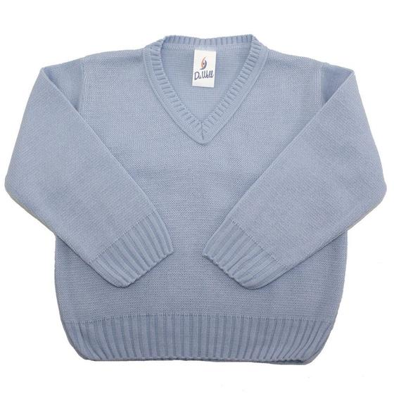 Suéter para Bebê Unissex de Tricô Azul Claro Duwell - Suéter Infantil ...
