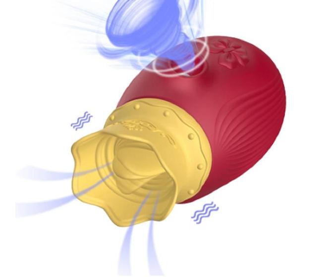 Sugador de Clitóris e Língua Lambedor Queen 10 Modos de Vibrações ...