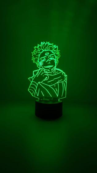 Sukuna Anime Luminária led pilha 1 cor Jujutsu Kaisen - Avelar Criações ...