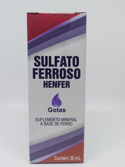 Sulfato ferroso gotas 30ml henfer - Vitaminas A-Z - Magazine Luiza