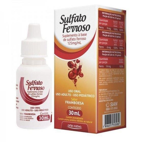 Sulfato Ferroso - Gotas - 30Ml - Medicamentos - Magazine Luiza