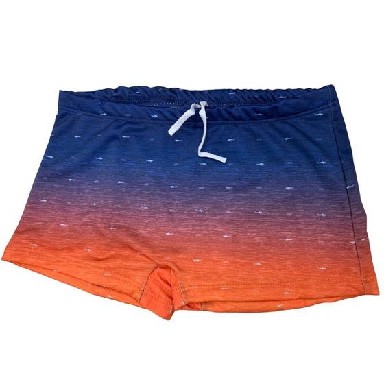 Sunga Boxer Infantil Juvenil Tubarão Por Do Sol Proteção UV Praia ...