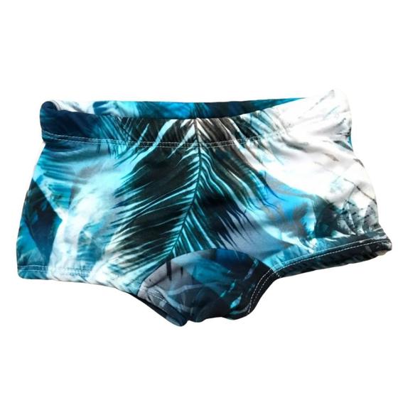 Sunga Boxer Infantil San Maré Estampada Por do Sol Coqueiro Azul ...