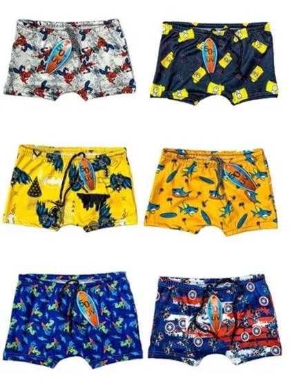 Sunga Infantil Praia Verão Piscina Uv Personagens - Império Kids ...