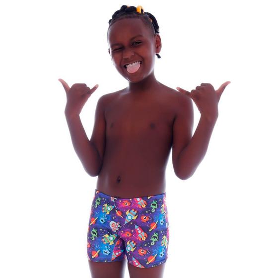 Sunga Infantil Short Diversão Espacial - Cecí - Cecí Moda Praia - Sunga ...