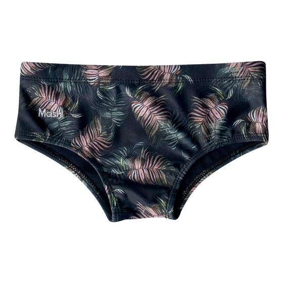 Sunga mash slip infantil estampada palm leaves uv 50+ 312.63 - Sunga ...