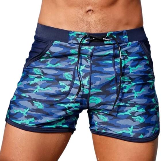 Sunga Short Taddle Boxer - Blue Island - Azul-branco-preto - Taddlee ...