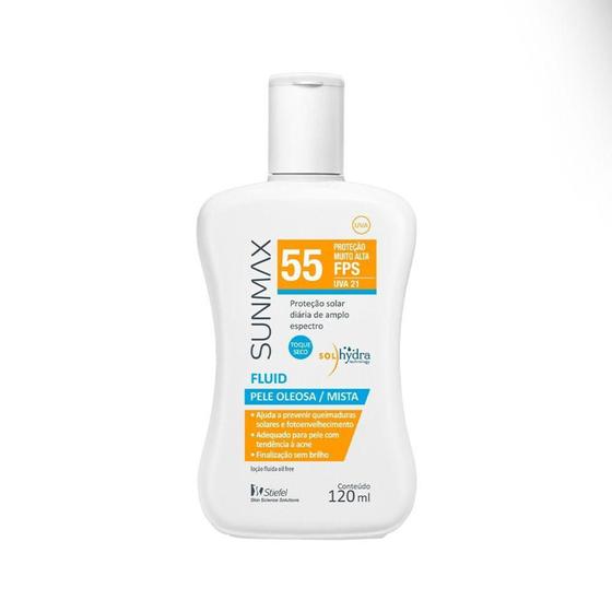 Sunmax Fluid FPS 55 Protetor Solar 120ml - Protetor Solar - Magazine Luiza