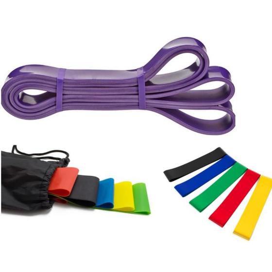 Super Band Forte 3.2 e 5 Mini Bands Borracha Exercício Funcional - Pbk ...