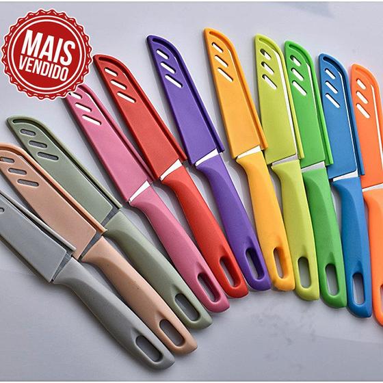 super Faca Afiada Lâmina Aço Inox cozinha com Capa de proteção ...