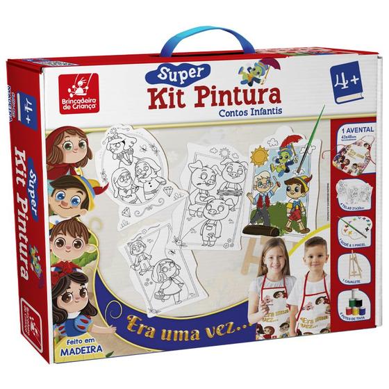 Super Kit Pintura Contos Infantis Brincadeira de Criança - Kit de ...