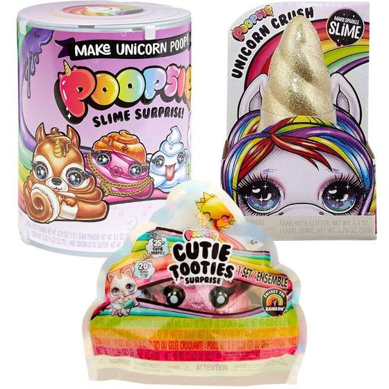 Super kit Slime 3x1 Poopsie Unicórnio Cutie Tooties Candide - Slime ...