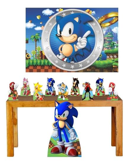 Super Kit Sonic Decoração Totem Displays + Painel - DECORANDO E ...