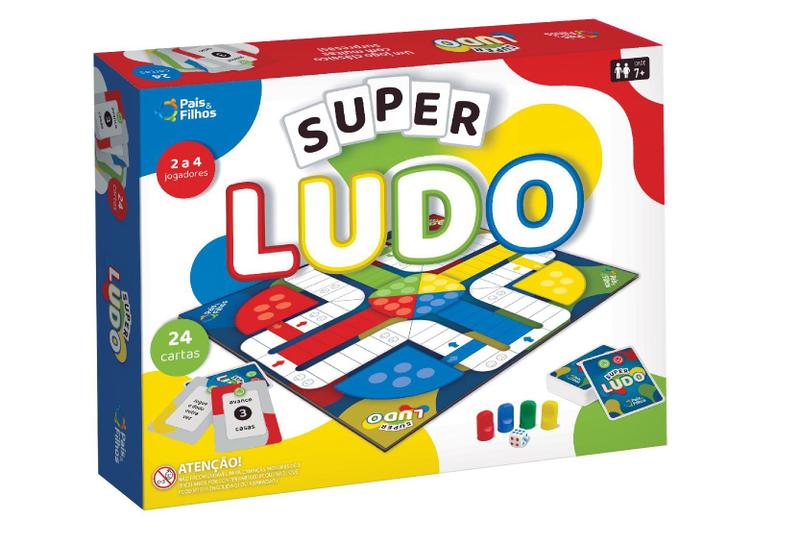 Super Ludo Clássico com 27 Cartas 16 Pinos e1 Dado - Pais e Filhos ...