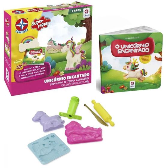 Super Massa Unicornio Encantado com Livro Estrela - Massinha - Magazine ...