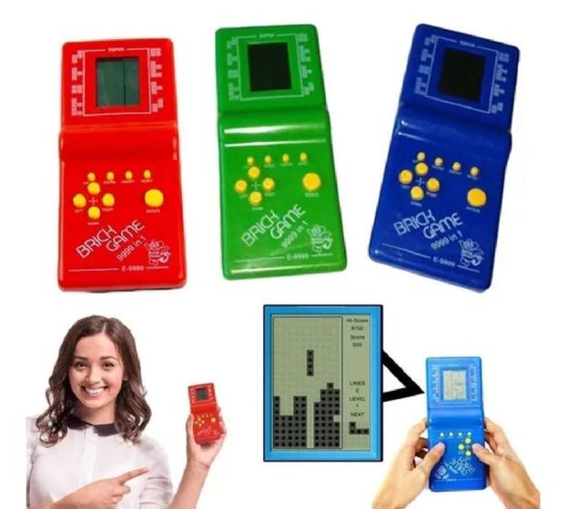 Super Mini Game Portátil 9999 Em 1 Gamer Antigo Jogos Laser Brincar ...