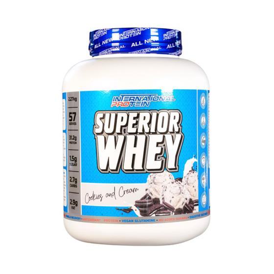 Superior Whey 31,2g de Proteína Concentrada (Escolha seu Sabor) 2.27Kg International Protein ...