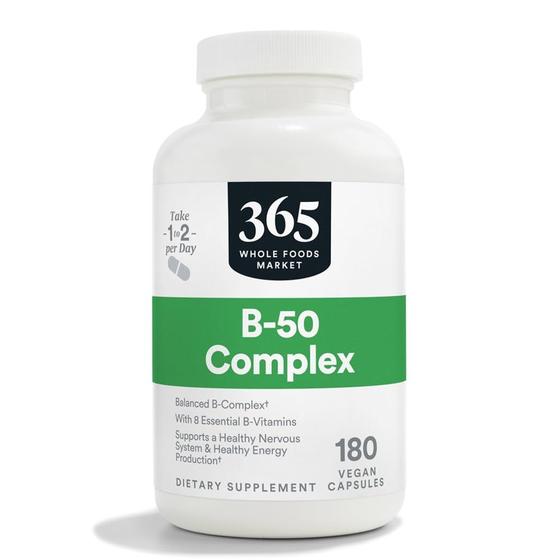 Suplemento 365 da Whole Foods Market Complexo de Vitamina B-50 180 ...