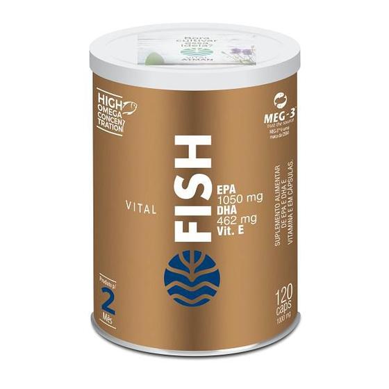 Suplemento Alimentar Omega 3 Vital Fish 120 cápsulas de 1.000mg - Vital ...