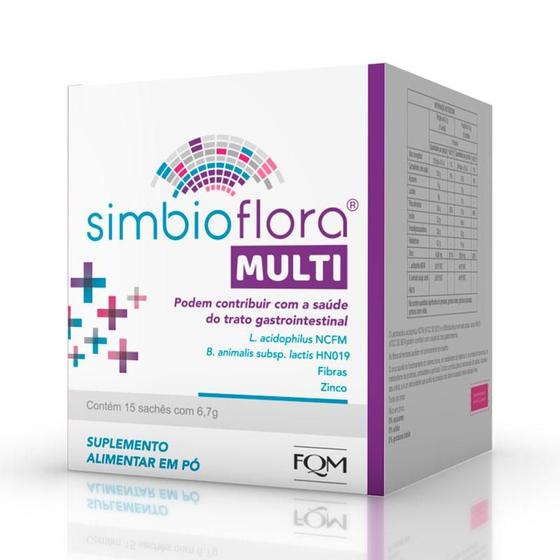 Suplemento Alimentar SimbioFlora Multi 15 Sachês Com 6,7g Cada - FQM ...
