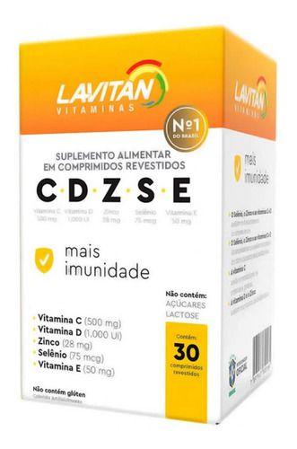 Suplemento Alimentar Vitaminas CDZSE Lavitan 30 Comprimidos - Cimed - Multivitamínico ...