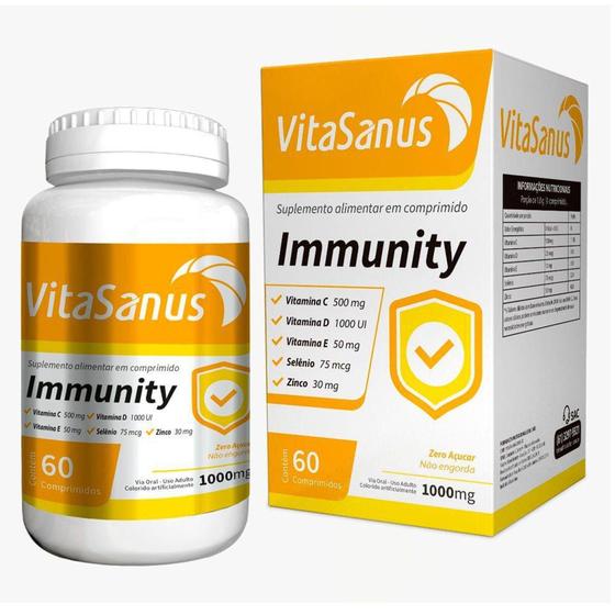 Suplemento Alimentar Vitasanus Immunity Com 60 Cápsulas - 60 capsulas ...