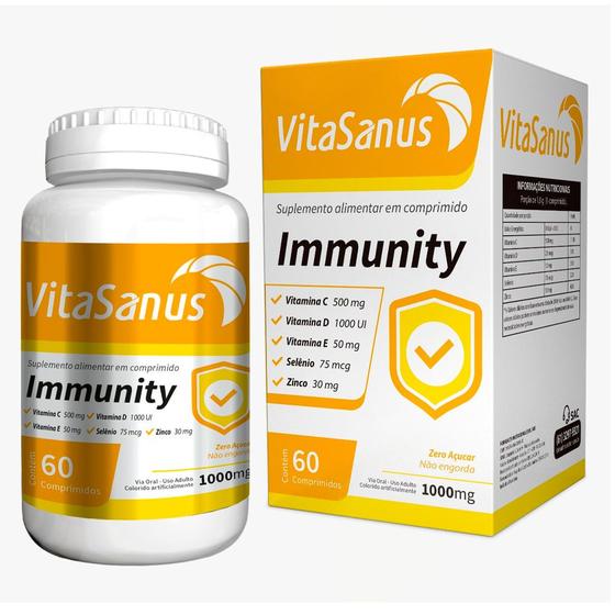 Suplemento Alimentar Vitasanus Immunity Com 60 Cápsulas ...