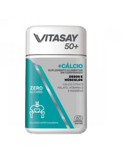 Suplemento Alimentar Vitasay 50+ Cálcio Com 60 Comprimidos - Vitaminas ...