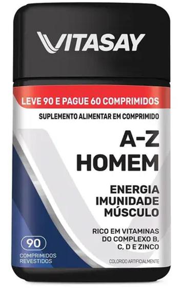Suplemento Alimentar Vitasay A-Z Homem 90 Comprimidos Revestidos ...
