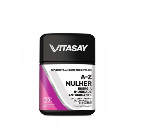 Suplemento Alimentar Vitasay AZ Mulher 30 Comprimidos - Multivitamínico ...