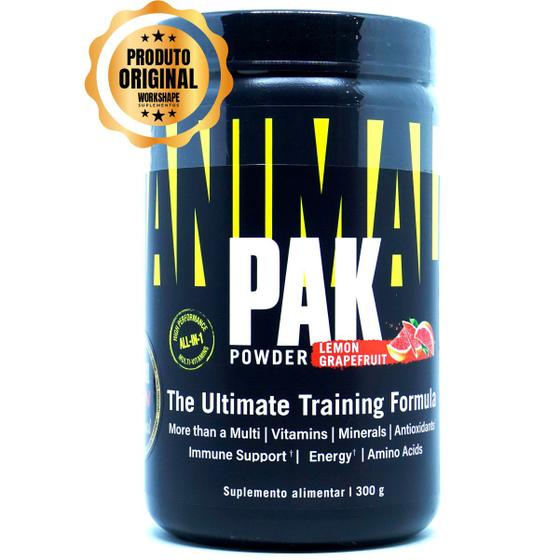 Suplemento Completo de Vitaminas e Minerais Animal Pak Powder 300g ...