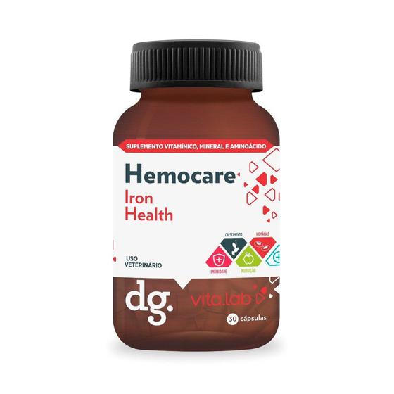 Suplemento Docg Vita.lab Hemocare Iron Health para Cães e Gatos 30 ...