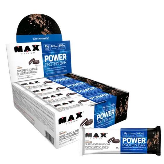 Suplemento em barra Max Titanium Power Protein Bar proteína Power ...