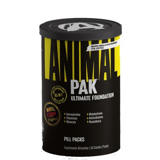 Suplemento em Cápsula Animal Pak Powder 360g 30 sachês (Packs ...
