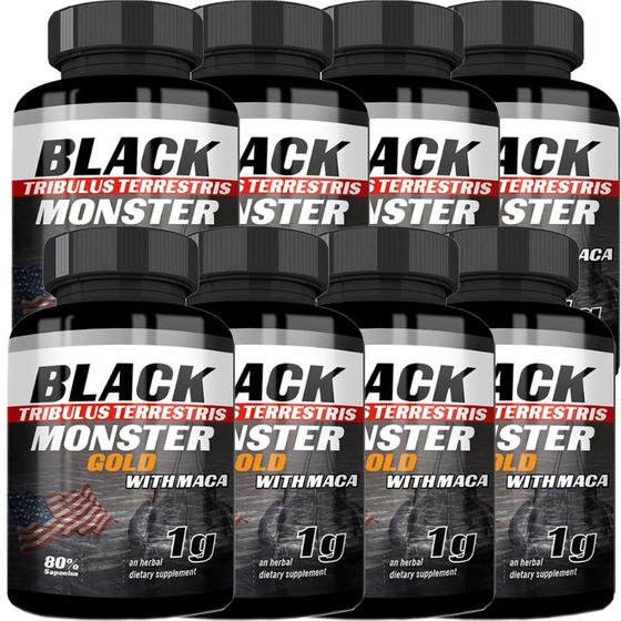 Suplemento em Capsula Combo 8x Tribulatus Terrestris Black Monster Gold ...