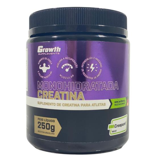 Suplemento em pó Growth Creatina Creapure em pote de 250g - Growth ...