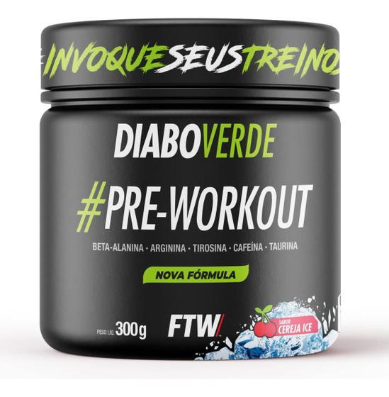 Suplemento Em Pó Pre Treino Pre Workout Pote 300g DIABO VERDE - FTW - Pré Treino - Magazine Luiza