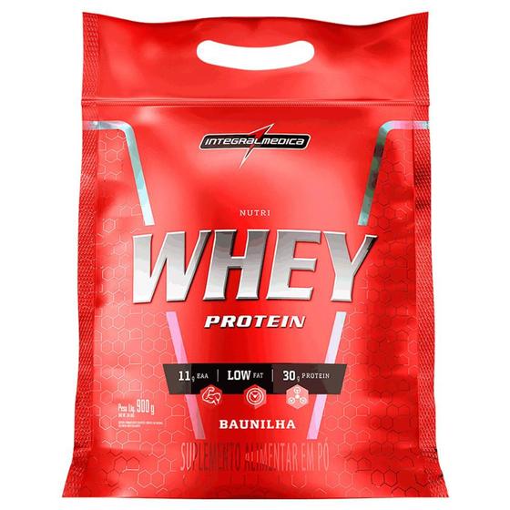 Suplemento em Pó Whey Protein Nutri Isolado Concentrado Baunilha 900g Refil - Integralmedica ...