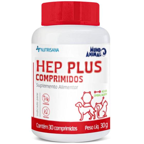 Suplemento Hep Plus 30 Comprimidos Nutrisana - Mundo Animal - Vitaminas e Suplementos para Pet ...