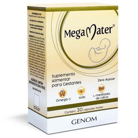 Suplemento Mega Mater 30 + 10 Cápsulas - Genom - Ômega 3 / Óleo de ...