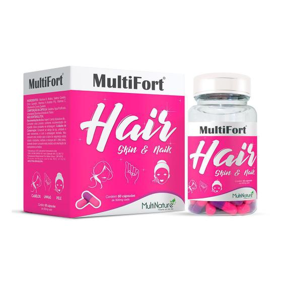 Suplemento Multifort Hair Multinature - Crescimento Cabelos e Unhas 60 ...