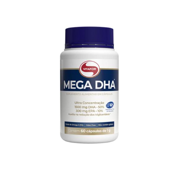 Suplemento OMEGA MEGA DHA 60 Capsula Vitafor - Ômega 3 / Óleo de Peixe ...