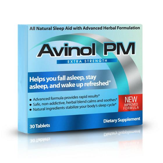 Suplemento para dormir Avinol PM Extra Strength 30 comprimidos ...