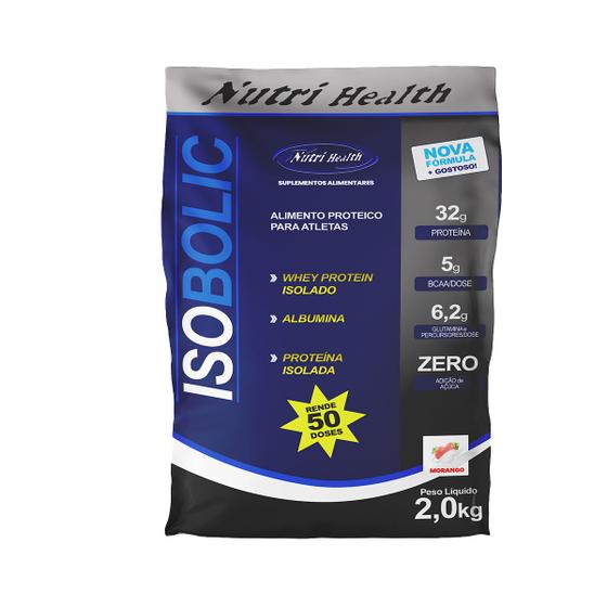 Suplemento Pó Isobolic Proteína Isolada Whey Protein Albumina Refil 2Kg ...