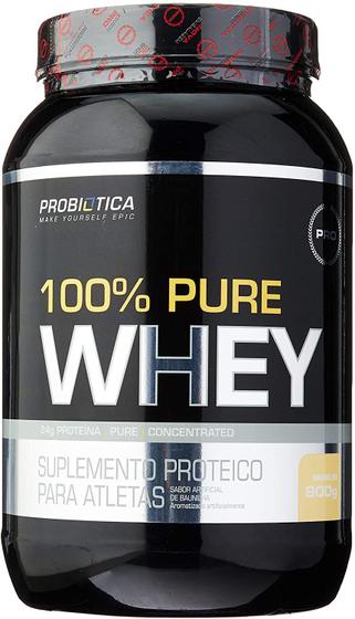 Suplemento Probiótica 100 Pure Whey Proteínas Sabores Pote 900g