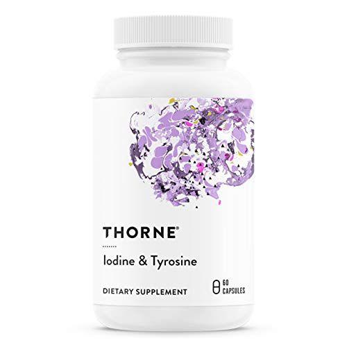 Suplemento Thorne - Iodo e Tirosina - Suporte Tireoidiano - 60 Cápsulas ...