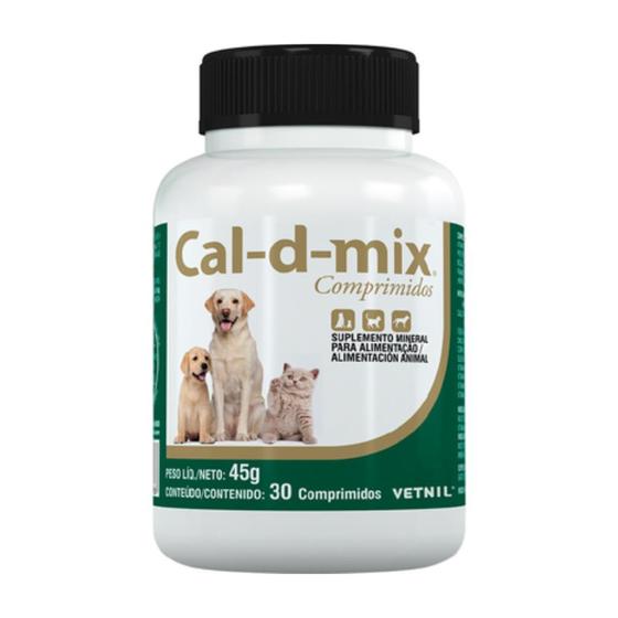 Suplemento Vetnil Cal D Mix Cães e Gatos 30 Comprimidos ...