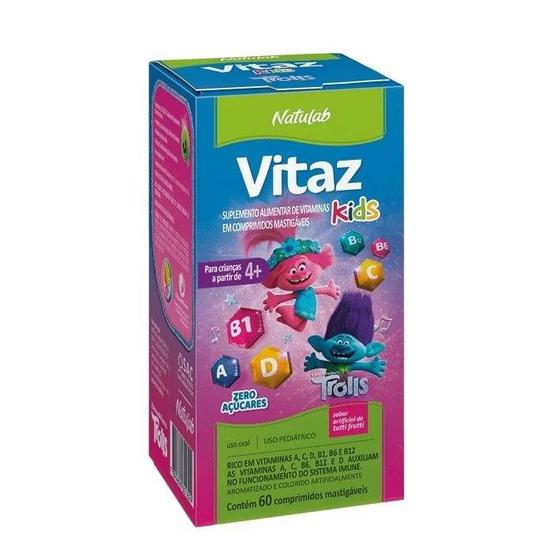 Suplemento Vitamínico Vitaz Kids Trolls 60 comprimidos - NATULAB ...