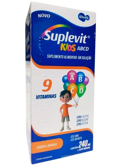 Suplevit Kids A, B6, B1, B2, B12, E C suplemento alimentar sabor ...