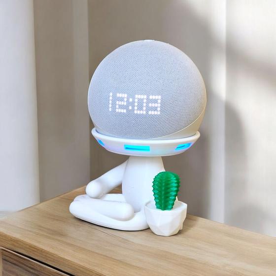 Suporte Alexa Echo Dot 4 e Echo Dot 5. Tema Robert - Presente ...